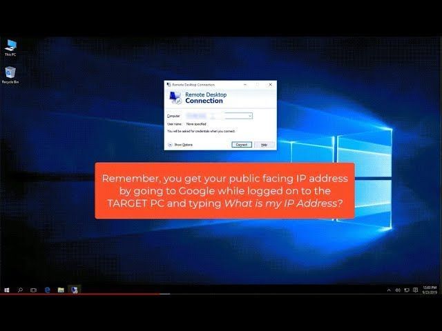 How to use Windows Remote Desktop to work remotely