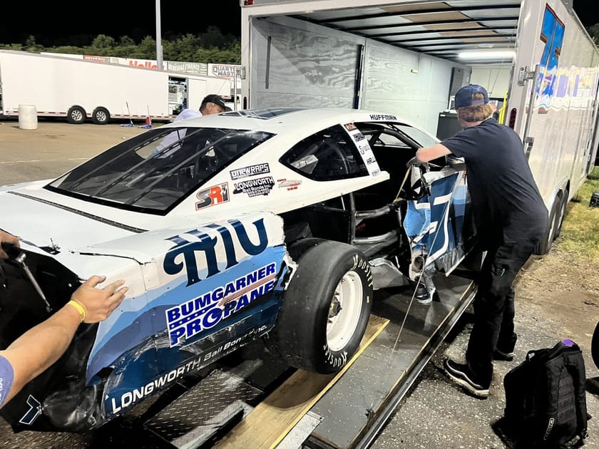 What happened in NASCAR Late model stock racing between Landon Huffman ...
