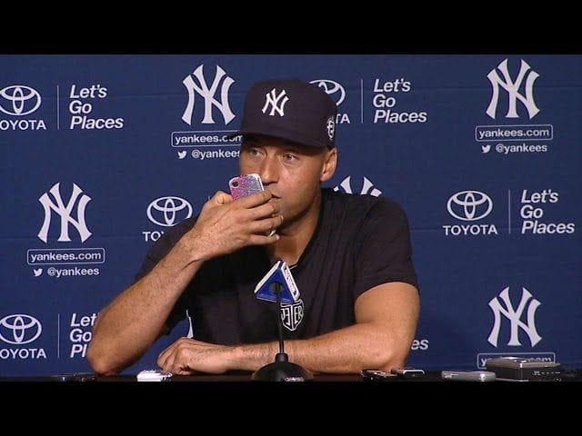 When New York Yankees legend Derek Jeter interrupted press conference to answer a female ...