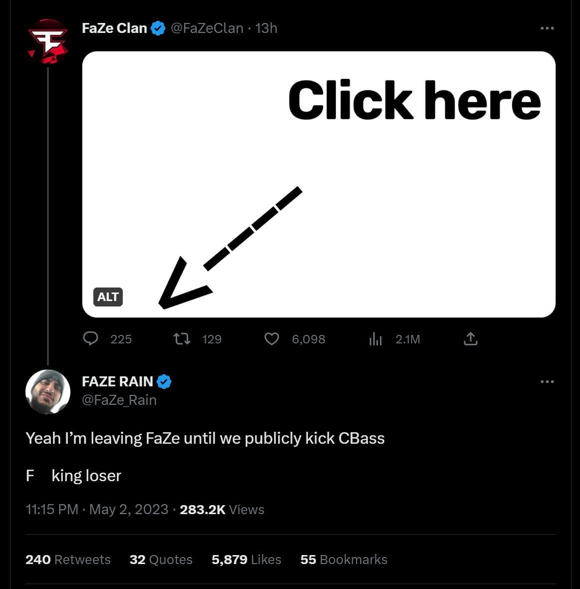 "F**king loser" - FaZe Rain says he'll leave the organization unless ...