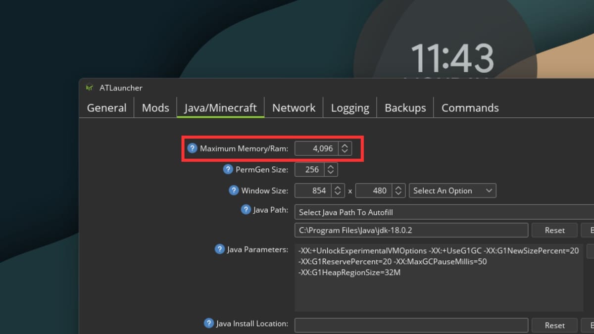 How to allocate more RAM to Minecraft