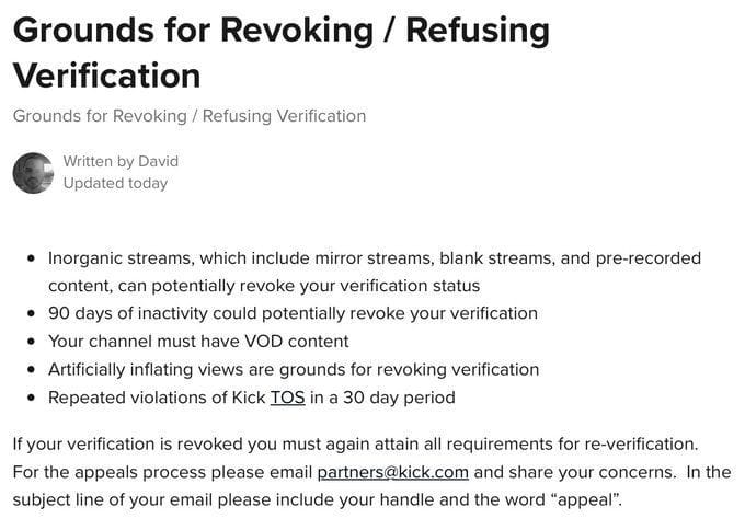 What is Kick's new Path To Verification? Streaming platform unveils new verification rules
