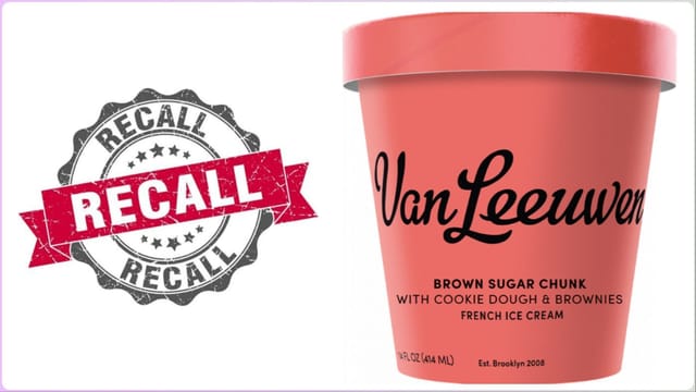 Van Leeuwen Brown Sugar Chunk Ice Cream recall: reason, lot number, and ...