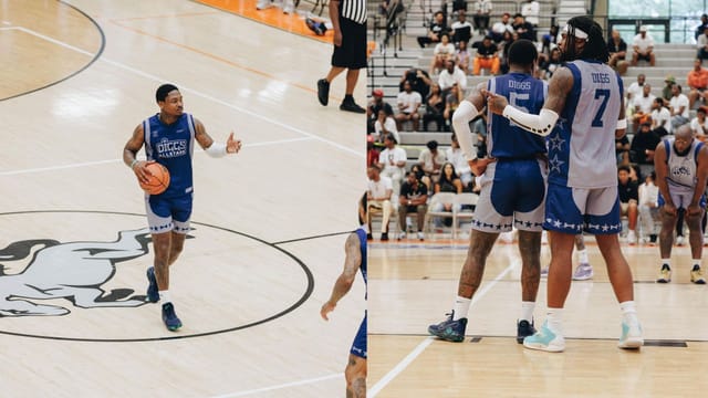 IN PHOTOS: Stefon Diggs, Trevon Diggs play basketball during "The ...
