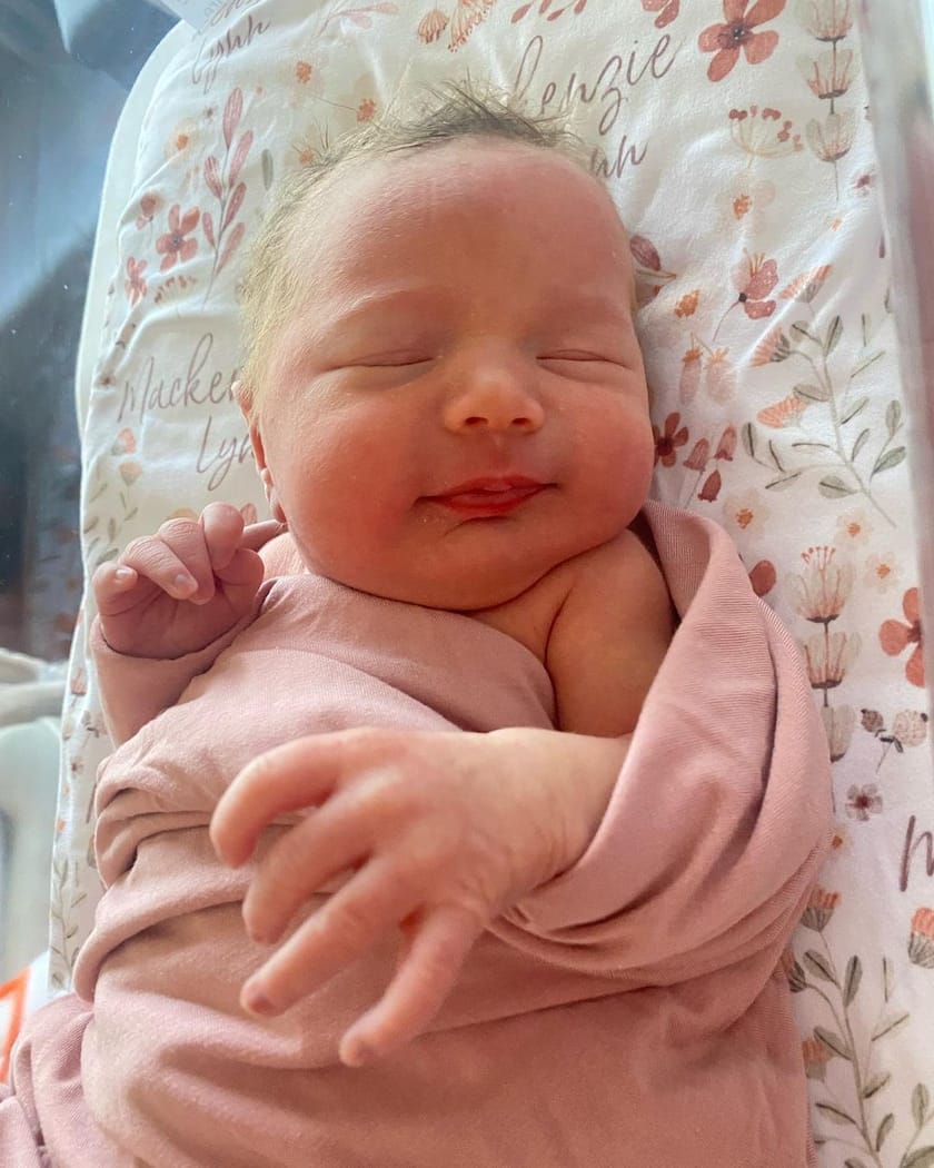 IN PHOTOS: Pat McAfee's wife Samantha reveal adorable baby McKenzie on ...
