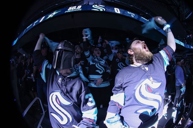 Seattle Kraken fans sing "Fight for your Right" in viral postgame clip
