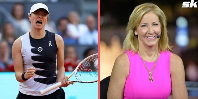 Iga Swiatek ties Chris Evert's historic Italian Open record after 2R win