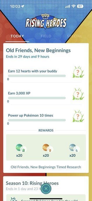Pokemon GO Old Friends, New Beginnings: All Timed Research tasks and ...