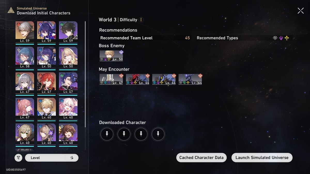 Best team composition for Honkai Star Rail Simulated Universe World 3