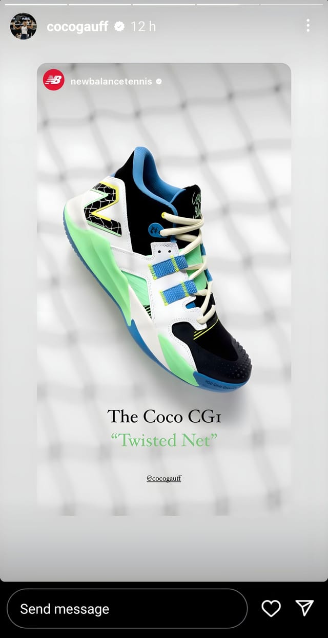 Coco Gauff unveils the Coco CG1 "Twisted Net" New Balance sneakers ...