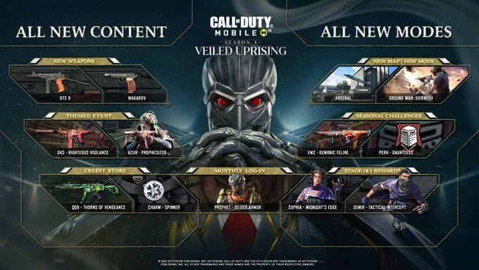 Call of Duty Mobile Season 4 : Veiled Uprising - All new in-game content coming first week of ...