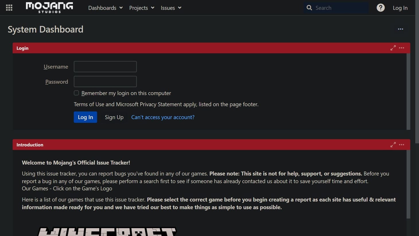 How to report Minecraft bugs and glitches