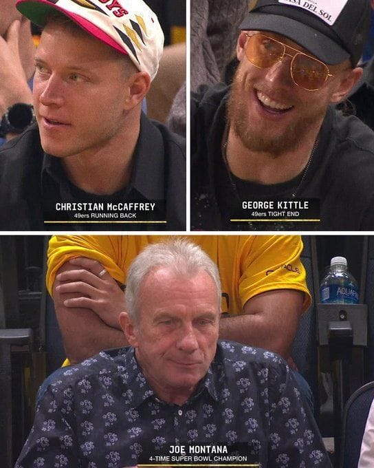49ers stars Sam Darnold and George Kittle attend Lakers vs Warriors ...