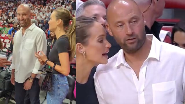 Yankees legend Derek Jeter and his supermodel wife make a rare public ...