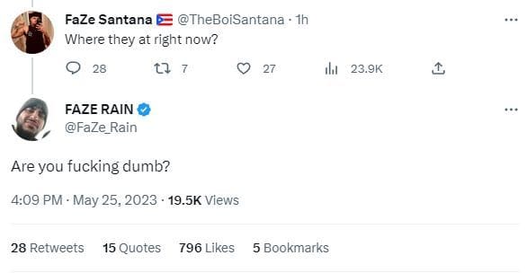 "Everybody talking, nobody takes action": FaZe Santana clarifies beef ...