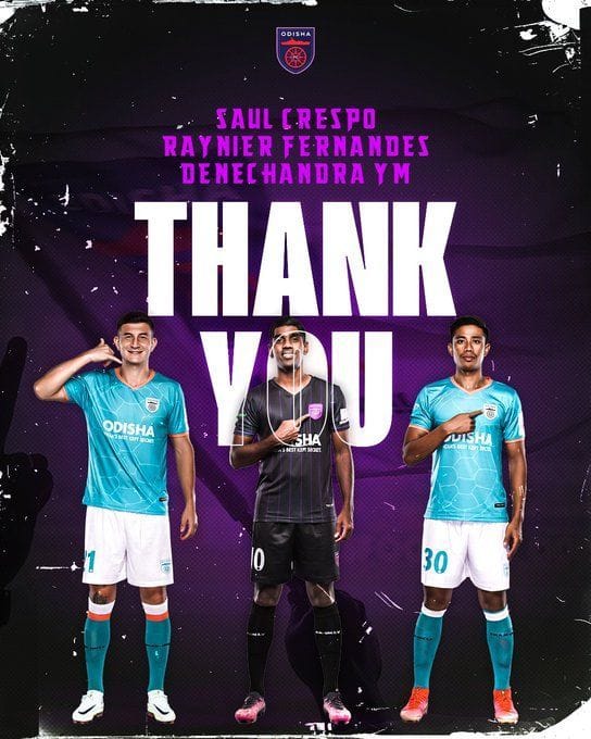 Odisha FC announce the departures of Raynier Fernandes, Saul Crespo and ...