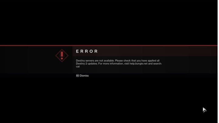 Destiny 2 server status for Season of the Wish