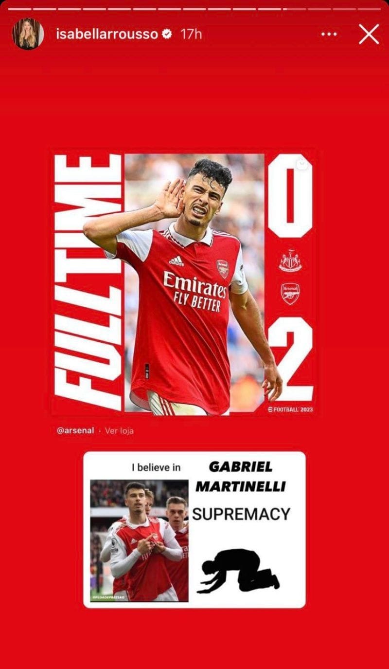 Arsenal attacker's girlfriend hails his brilliant performance in 2-0 ...