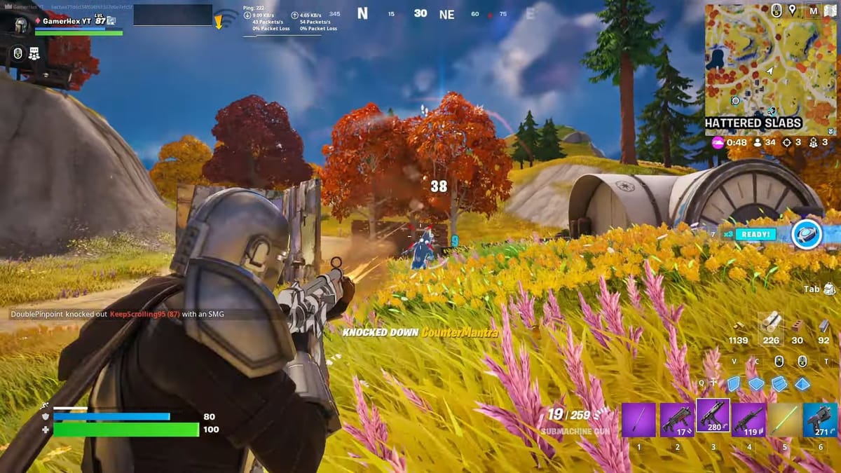 Where to find the unvaulted submachine gun in Fortnite Chapter 4