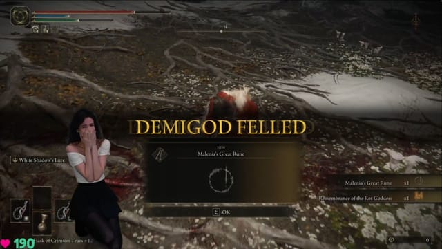 Twitch streamer Luality defeats Elden Ring's Malenia with motion ...