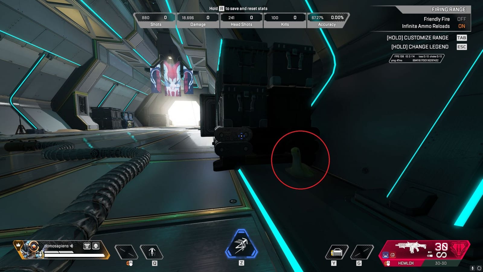Where to find all hidden Nessies in the Firing Range in Apex Legends Season 17