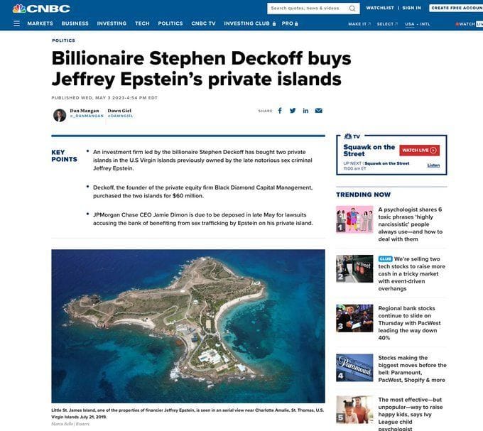Who bought Epstein island? Stephen Deckoff net worth explored in wake ...