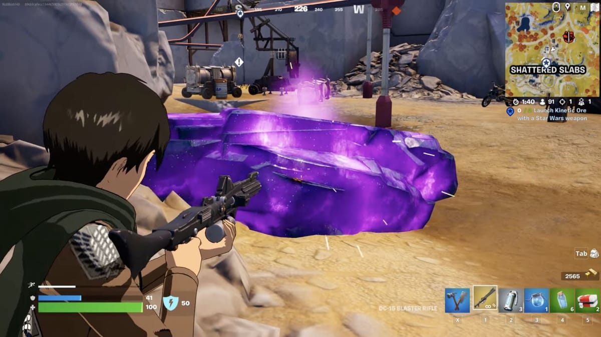Fortnite: How to launch Kinetic Ore with a Star Wars weapon