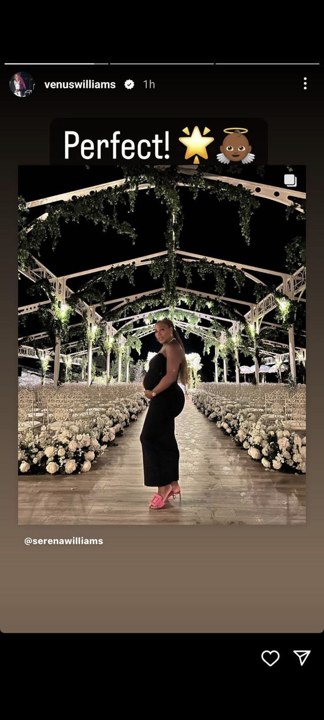 Serena William: Serena Williams' baby bump is perfect, says Venus Williams