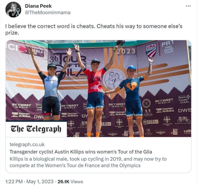 "This is abusive": Transgender cyclist Austin Killips garners backlash ...