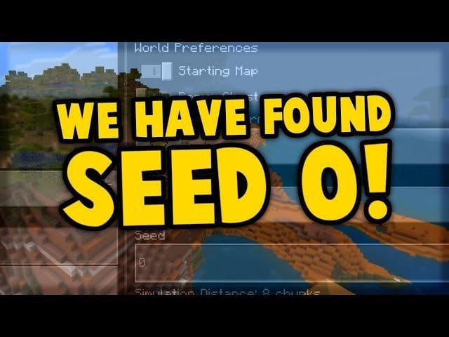 How to get seed 0 in Minecraft