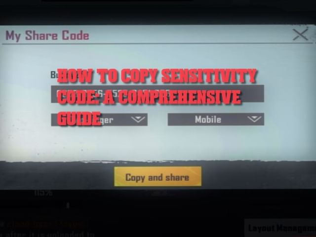 How to copy the BGMI sensitivity code? Best way to use sensitivity ...