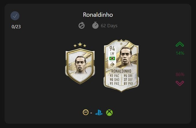 Ronaldinho Prime Icon SBC: FIFA 23 Ronaldinho Prime Icon SBC - How to ...