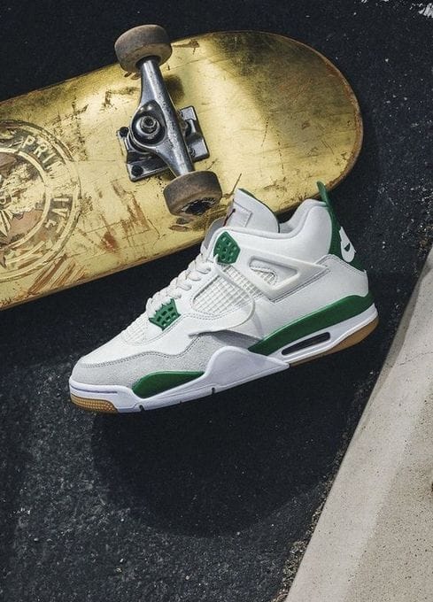 Nike SB x Air Jordan 4 "Pine Green" sneakers: Restocking date, order ...