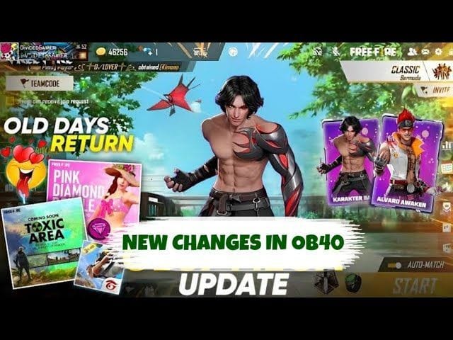 Free Fire OB40 Advance Server features: New character, voice commands ...