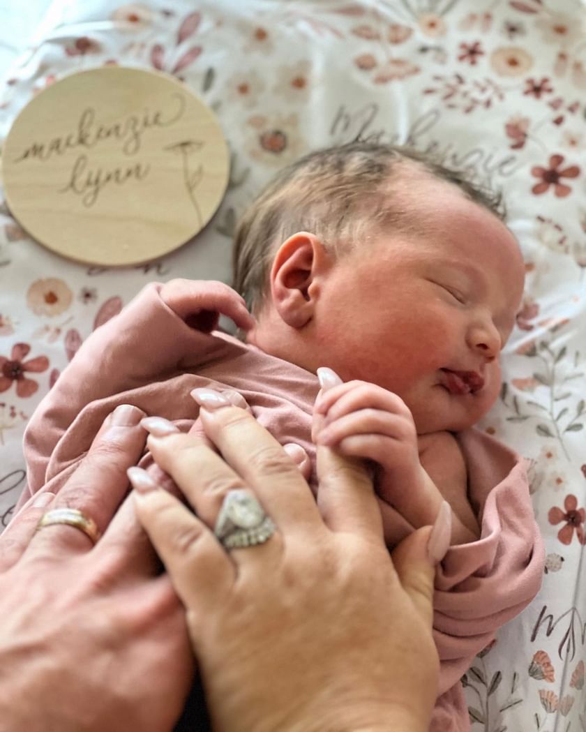 IN PHOTOS: Pat McAfee's wife Samantha reveal adorable baby McKenzie on Instagram