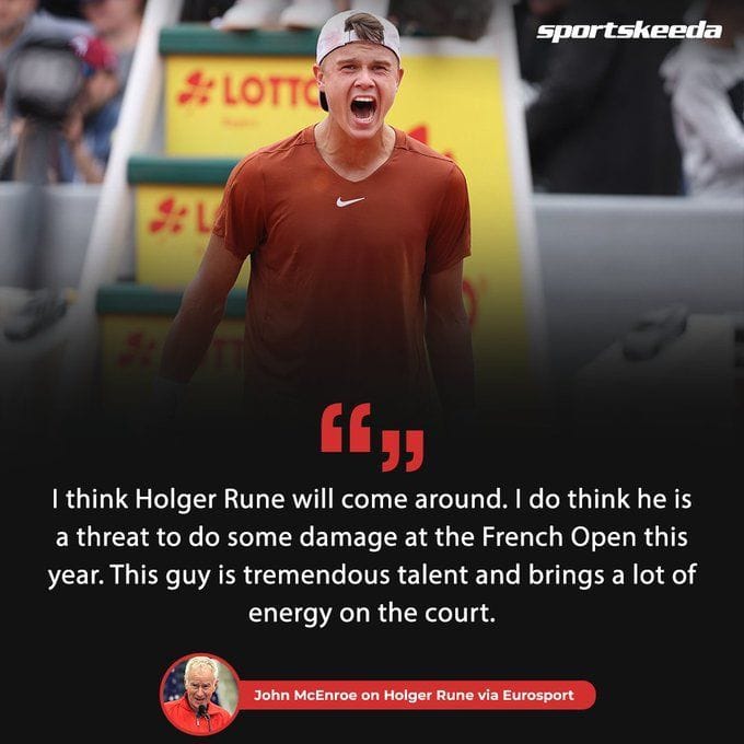 Holger Rune's ex-coach Patrick Mouratoglou backs Dane's on-court display of emotions