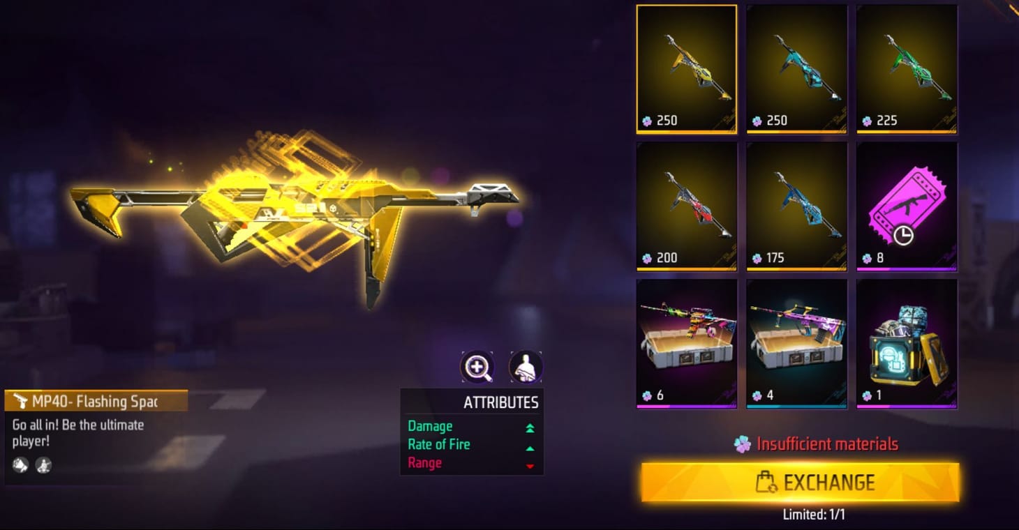 New Free Fire MAX MP40 Ring: Get Poker MP40 skins