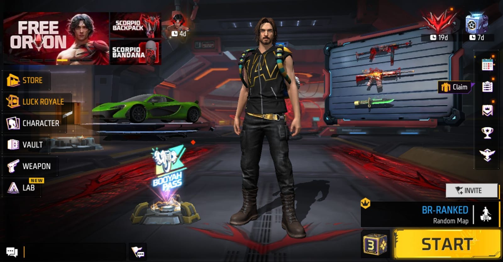 How to get free Orion character and Vengeful Beast Bundle in Free Fire MAX