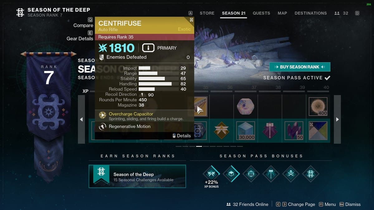 Destiny 2 Centrifuse Exotic catalyst guide: How to get, perks, and more