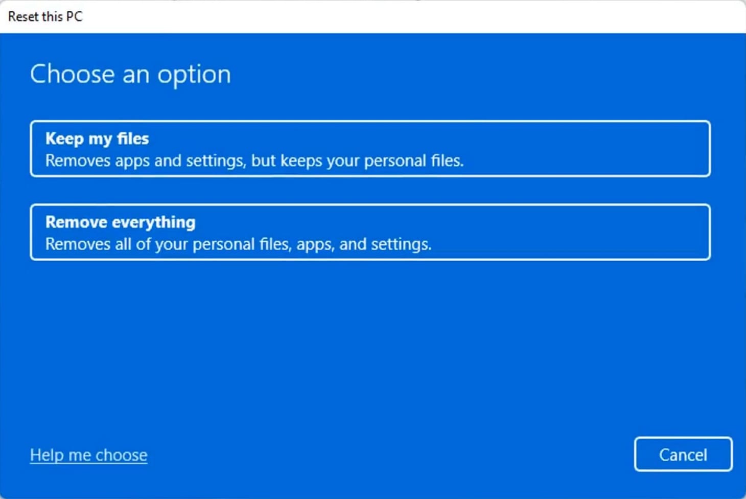 How to reset and format Windows 11 PC