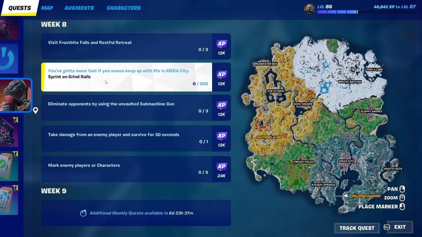 How to sprint on Grind Rails in Fortnite