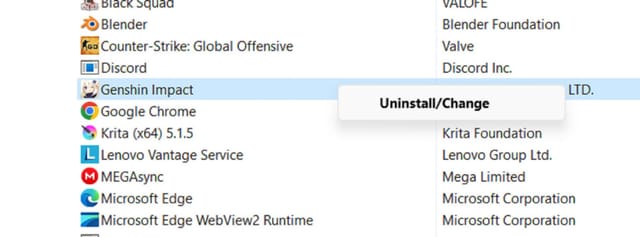 How to uninstall Genshin Impact on PC