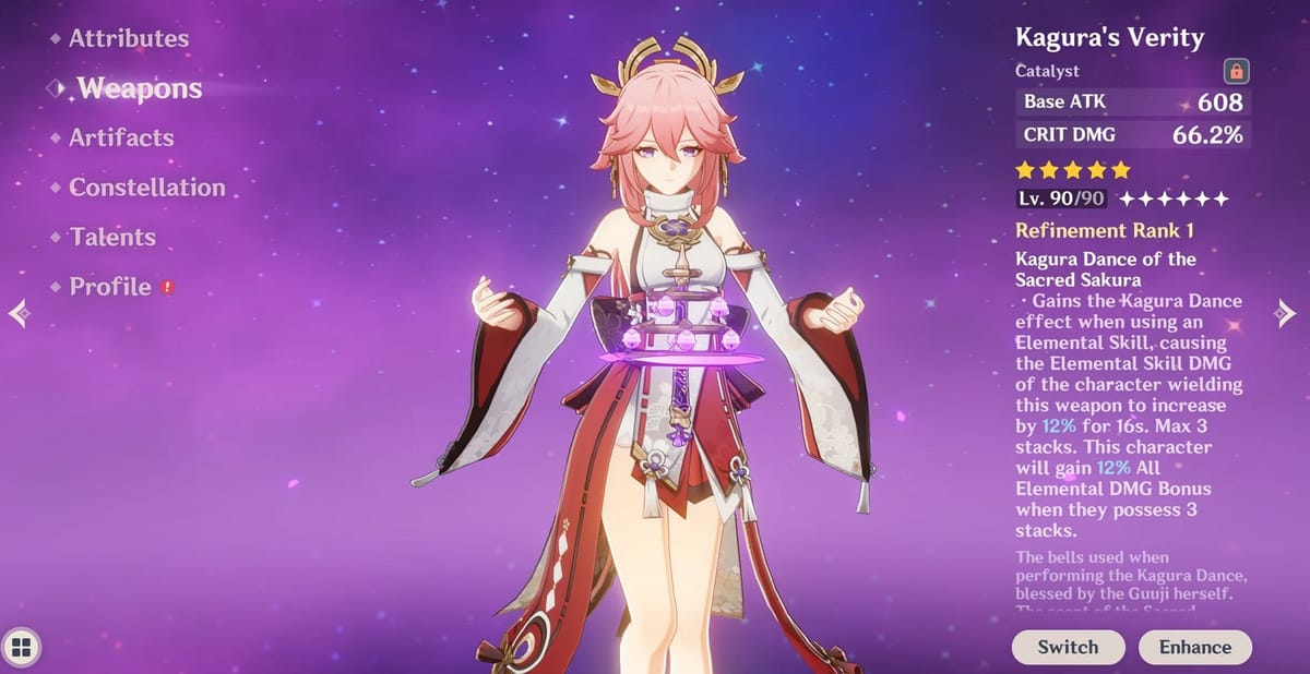 Genshin Impact 3.7 weapons banner & 4-stars for Yoimiya - Yae Miko rerun