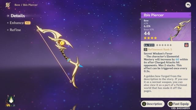 Ibis Piercer Genshin Impact Guide: Best characters, value, and how to ...