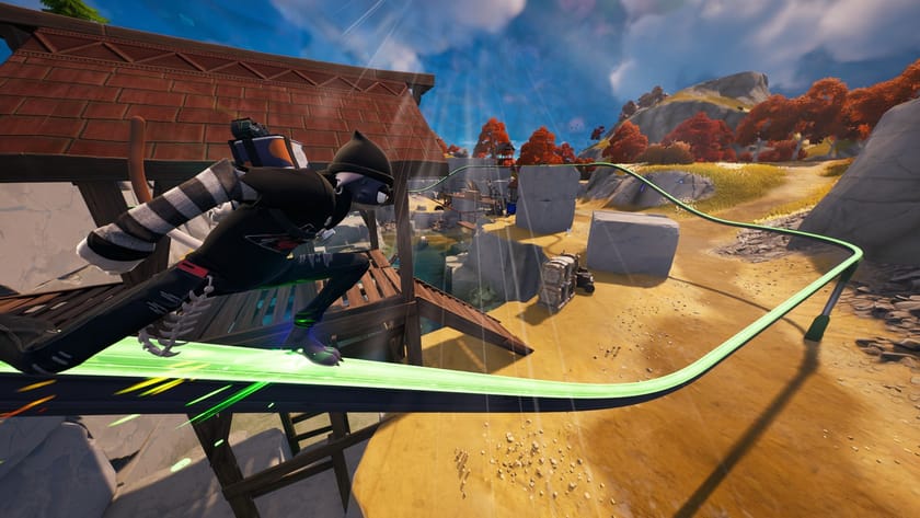 Fortnite: How to swing onto a Grind Rail using the Spider-Verse Web ...