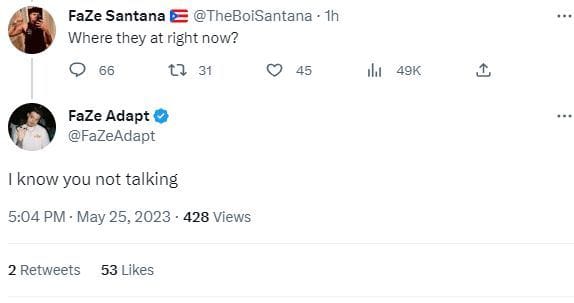 "Everybody talking, nobody takes action": FaZe Santana clarifies beef ...