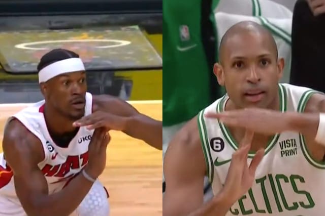Watch: Jimmy Butler moonwalks and gets revenge on Al-Horford by calling ...
