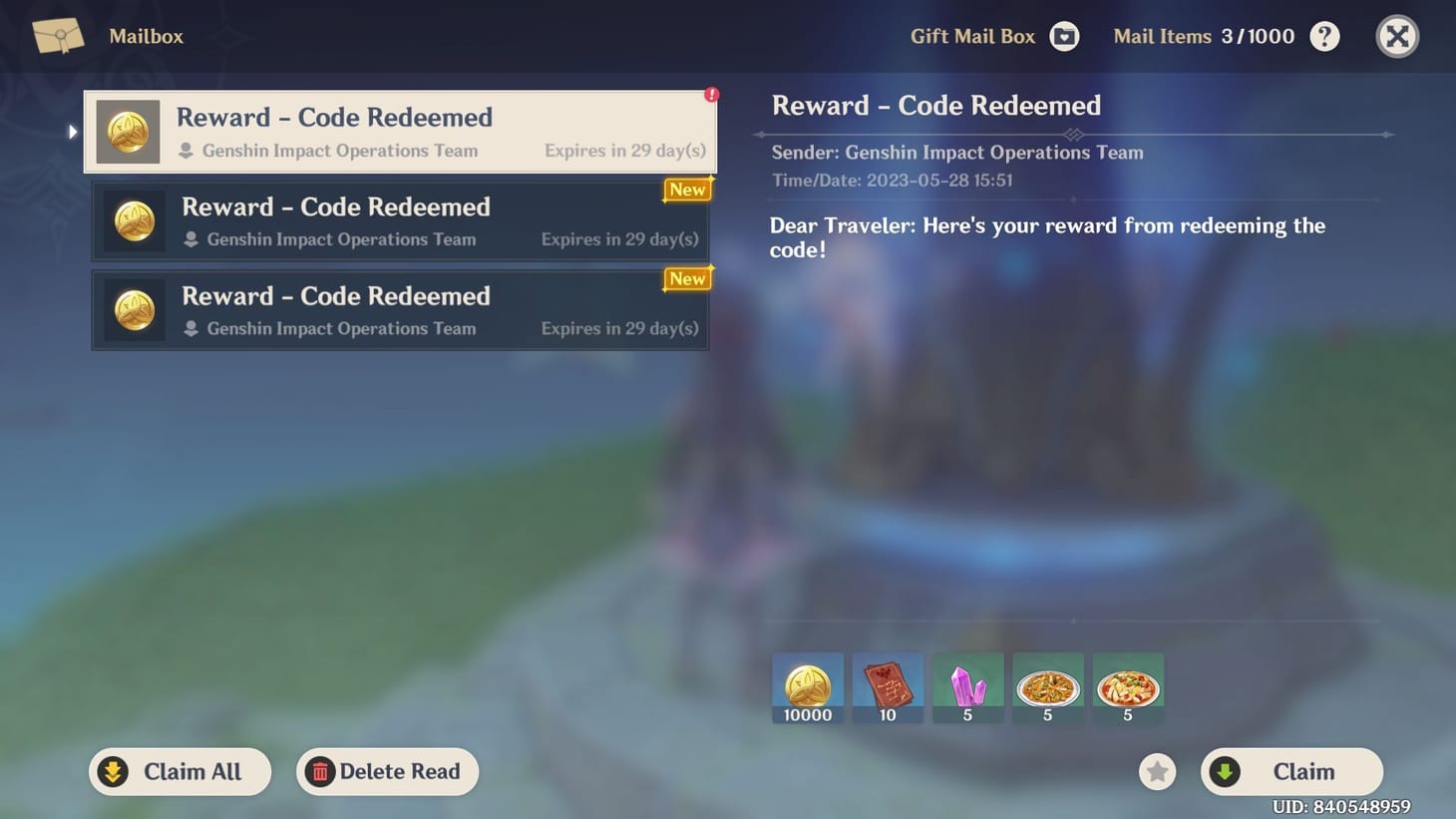 5 new Genshin Impact 3.7 Redeem codes for May 2023