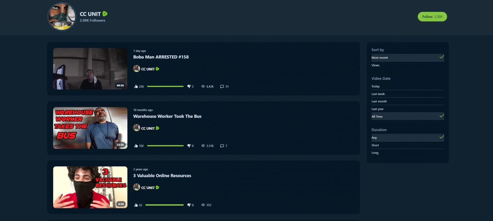 What happened to CC Unit’s YouTube channel? YouTuber's channel ...