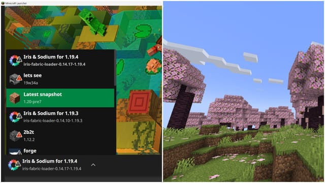 How to play Minecraft 1.20 update before release